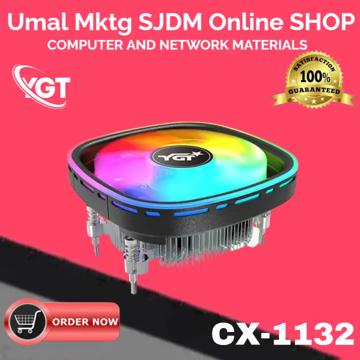 YGT COOLMAX CX-1132 CPU COOLER 3-Pin 1900RPM 900W 12V Aura SYNC RGB ...