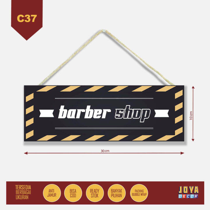 Sign Board Papan Petunjuk BARBER SHOP C37 | Lazada Indonesia