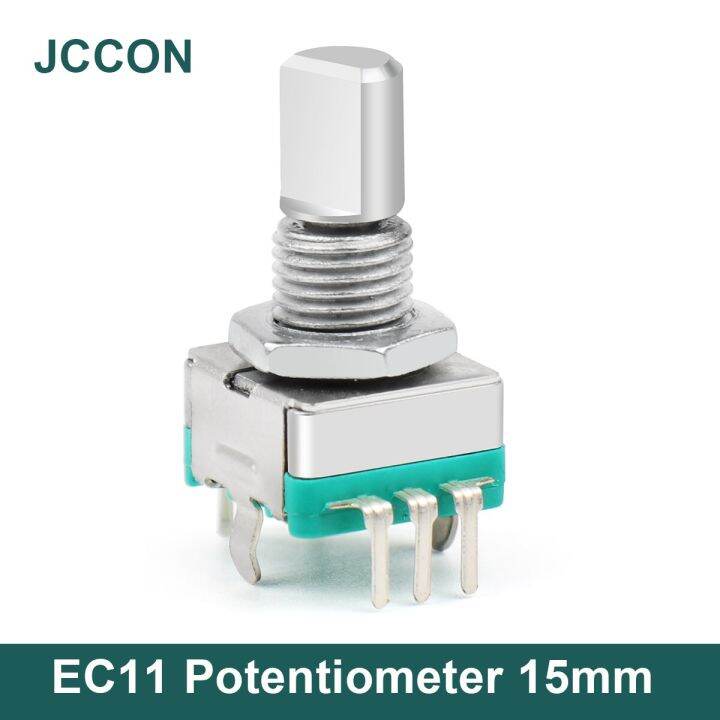 5Pcs EC11 Digital Potentiometer Half Axis Rotary Handle 15mm 5 Pin ...