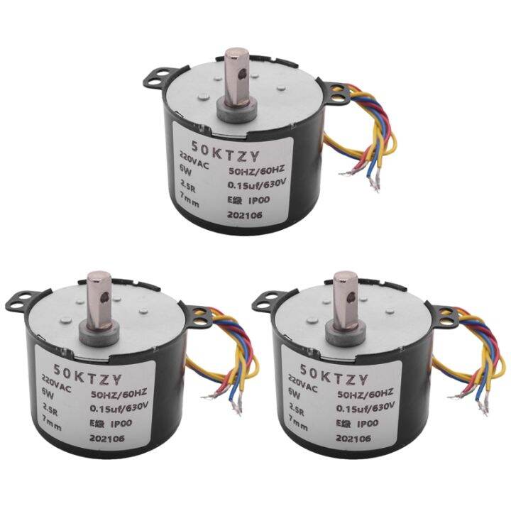 3X 50Ktyz Ac220V 10W 0.5A 2.5R/ Min Permanent Magnet Synchronous Motor Ac Gear Reduction Motor ...