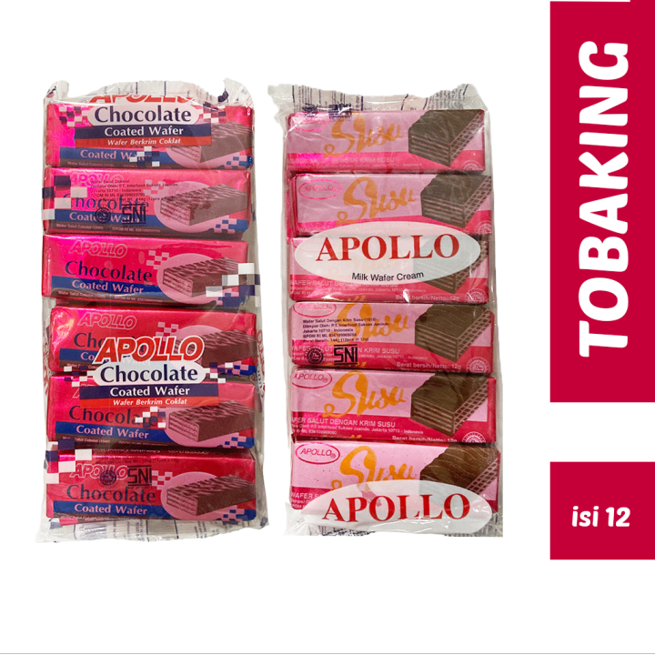 Apollo Wafer Coklat Susu Apolo Wafer Biskuit Chocolate Milk 12 biji ...