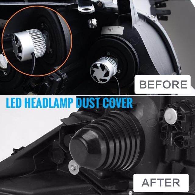 1PC Car Headlamp Cover Headlight Rubber Dust Cover HID LED Headlight ...