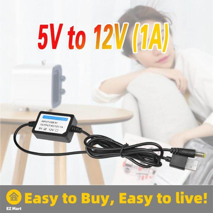 【Fast Shipping】 1.3M USB Power Boost Cable Line DC-DC 5V To 9V 12V 1A Step Up Booster Converter ...