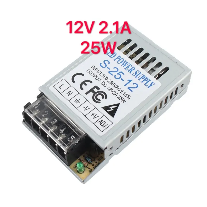 !!มาแล้ว!!Switching Power Supply สวิตชิ่งเพาเวอร์ซัพพลาย 12V 2A 25W(สีเงิน) | Lazada.co.th
