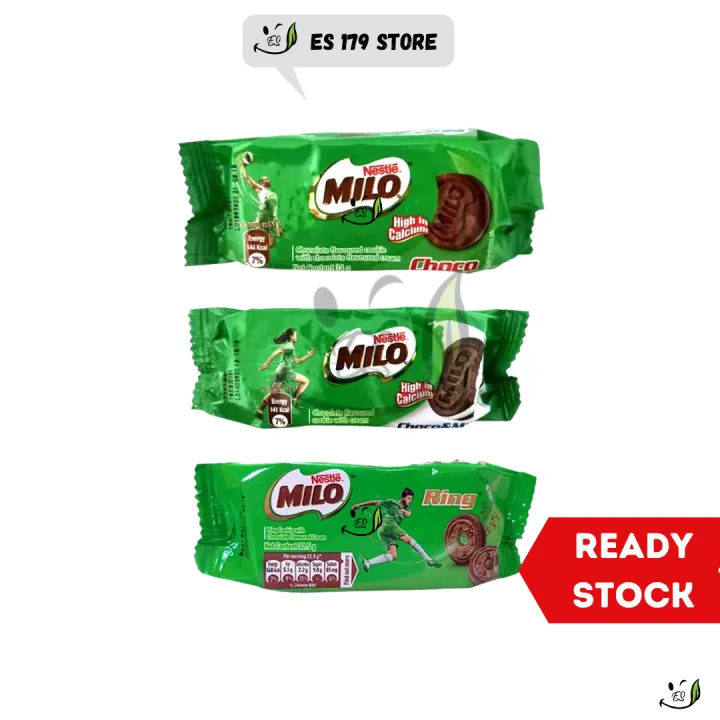 NESTLE Milo Ring & Milo Sandwich Cookie Biscuit 32.5g | 34g 美禄 三明治饼干 ...