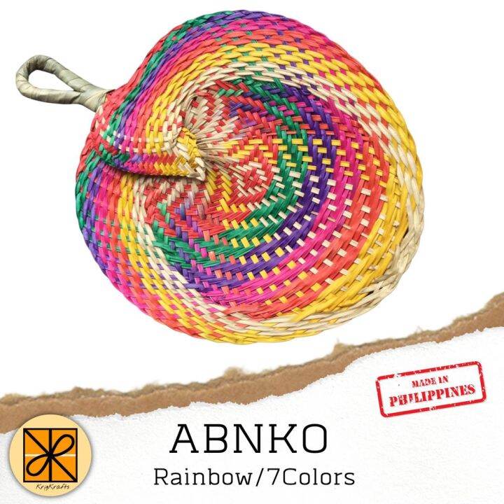 KrigKrafts Native Rainbow Color Abaniko HandFan Pamaypay | Lazada PH