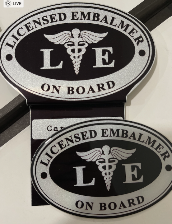 IdYourCar - Licensed Embalmer - Plate # Mount & 3D Domed Rear Window ...