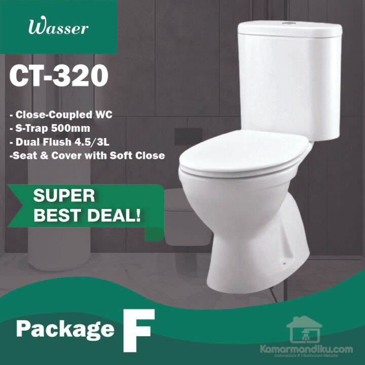 PROMO SPESIAL Paket F Wasser Closet CT-320 / Kloset Duduk | Lazada Indonesia