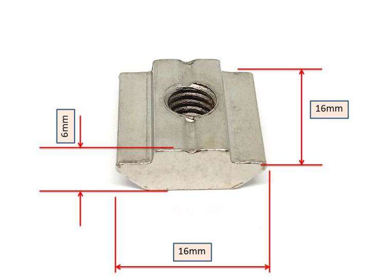 Slide Nut M5,M6 สำหรับอลูมิเนียมโปรไฟล์ขนาด3030 3060 จำนวน10ชิ้น | Lazada.co.th