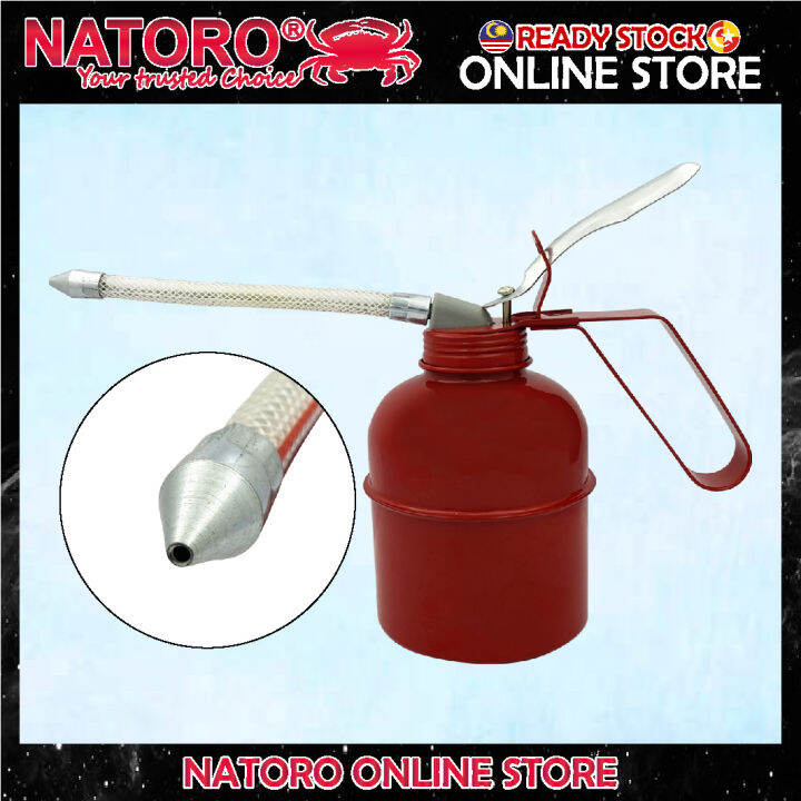NATORO Red Oil Can Oiler Pump Pot with Flexible Spout 300cc /500cc ...