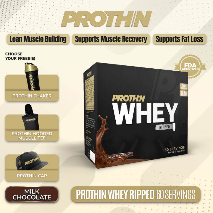 Prothin Whey Ripped Powder 60 Servings (Milk Chocolate) MusclePower ...