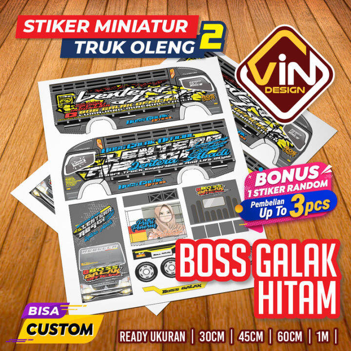 STIKER MINIATUR TRUK / BOSS GALAK / POLA STICKER MINIATUR TRUCK OLENG | Lazada Indonesia