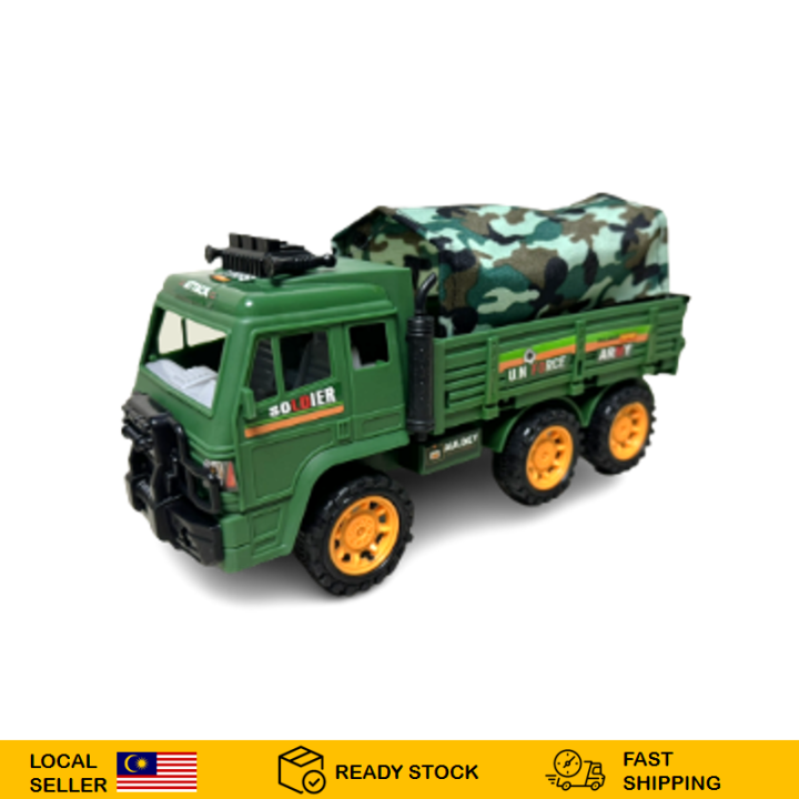 23.5cm Army Truck Lorry Toys For Kids Mainan Lori Askar Untuk Kanak ...