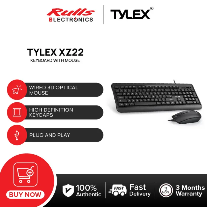 TYLEX XZ22 Home&Office Keyboard and Mouse Combo for PC Desktop Laptop ...