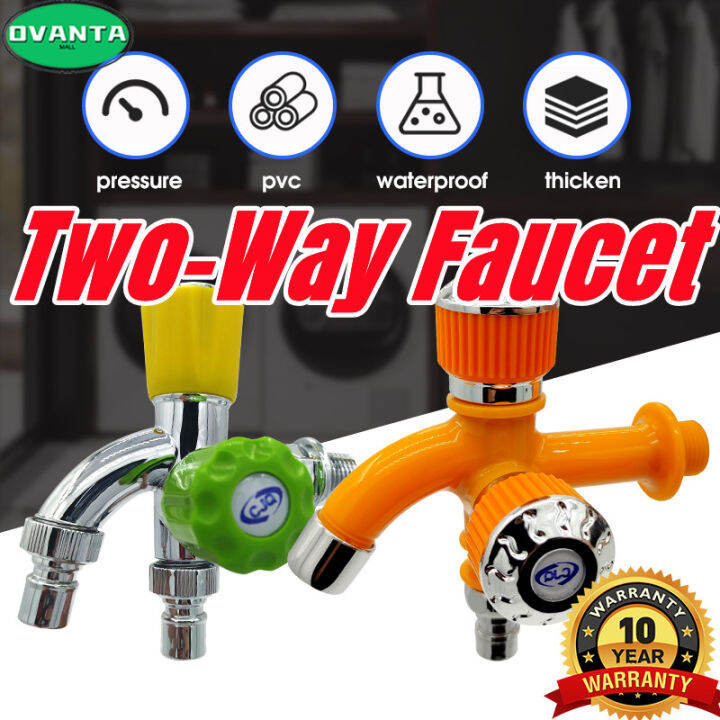 【Free Shipping】OVANTA High Quality 2 Way Faucet Valvet Bibcock 1 In 2 ...