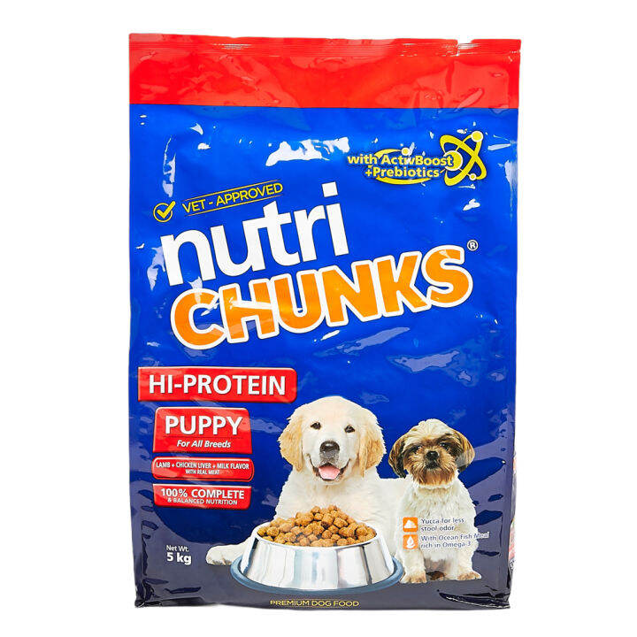 Nutri Chunks Hi-Protein Puppy Food with Lamb, Chicken Liver & Milk Flavor 5kg | Lazada PH
