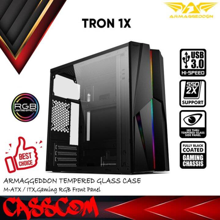 Casing PC Armaggeddon TRON 1X M-ATX RGB Front Panel | Lazada Indonesia