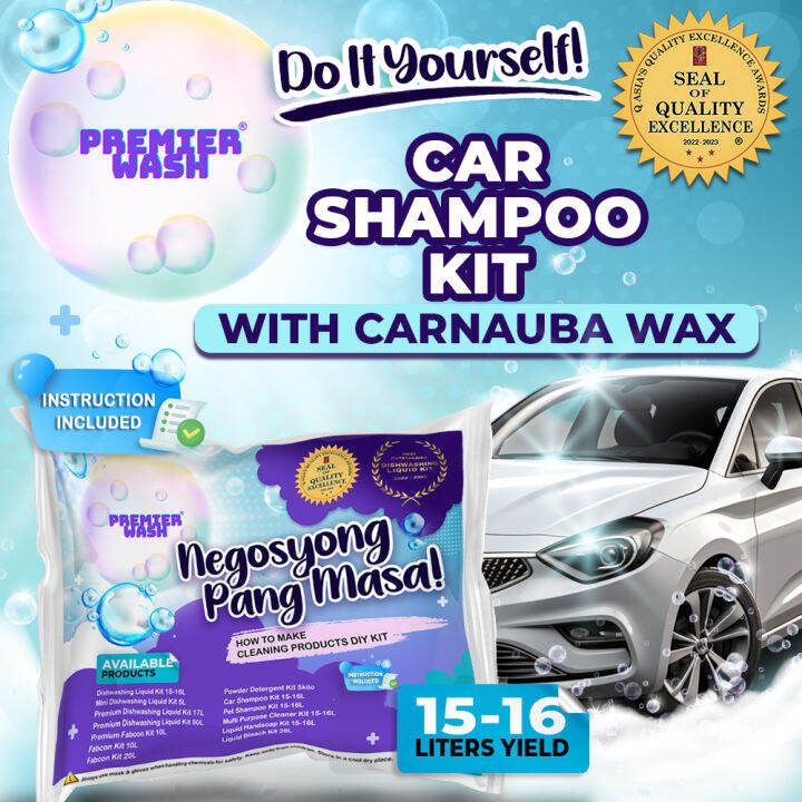 CAR SHAMPOO KIT 15-16 LITERS YIELD PREMIER WASH | Lazada PH