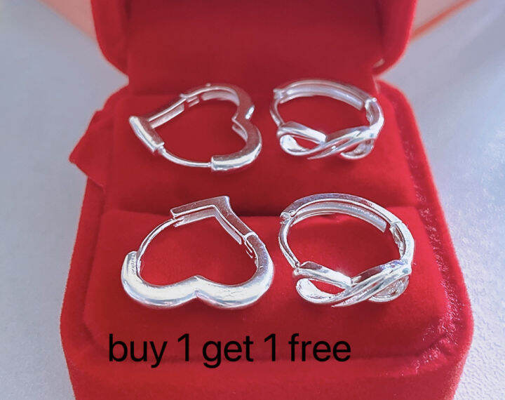 925 Silver Buy 1 Get 1 Free Earrings | Lazada PH
