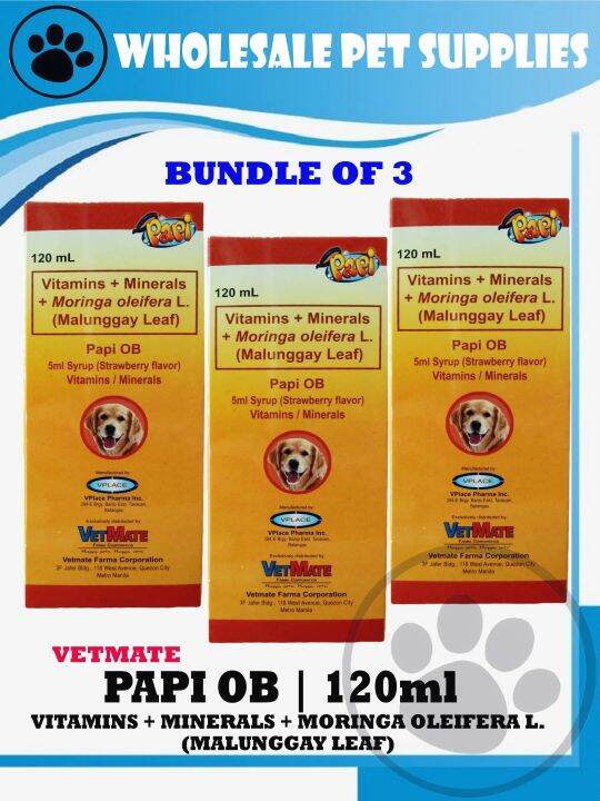 PAPI OB SYRUP | 120mL (Vitamins+Minerals+Moringa oleifera L.) BUNDLE of ...