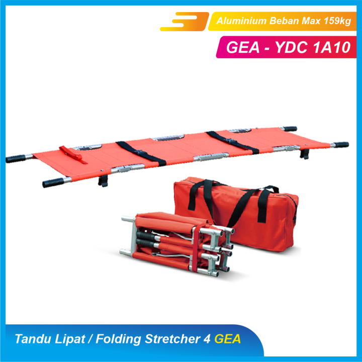 Tandu Lipat / Folding Stretcher 4 YDC 1A10 Aluminium Orange Kuat Beban ...