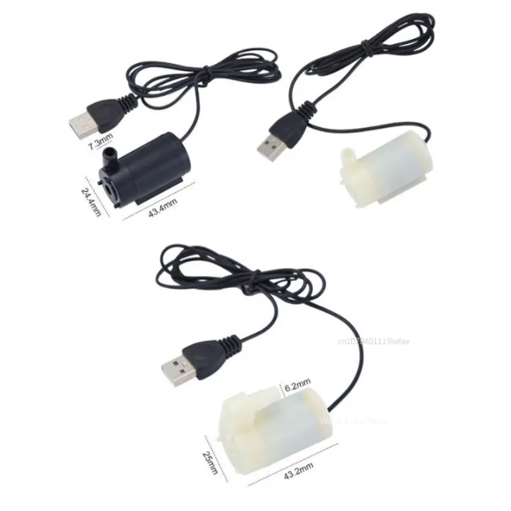 DC 5V USB Low Noise Brushless Motor Pump Mini Micro Submersible Water ...