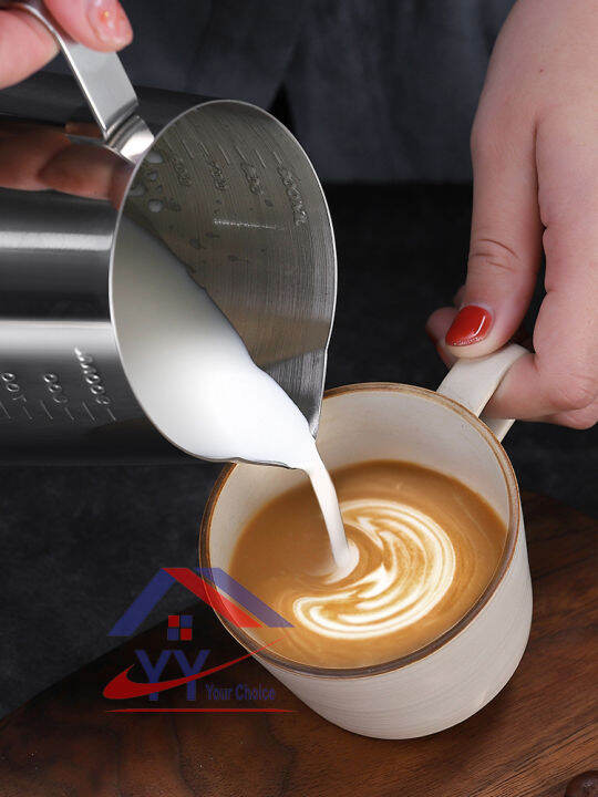 Stainless Steel Coffee Milk Design Latte Americano Cream Creamer ...