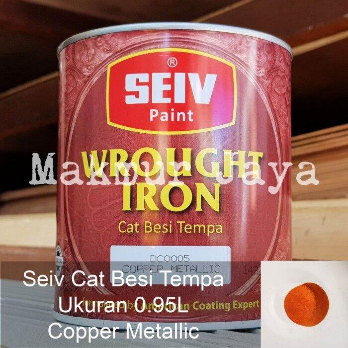 Seiv 1L DC 0005 Copper Metallic Tembaga Cat Besi Tempa Kayu Kaleng ...