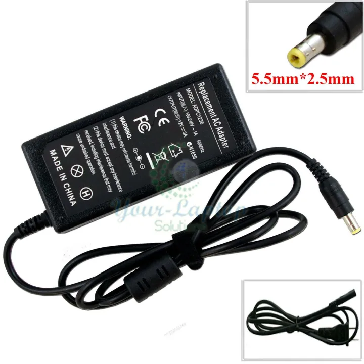 อะแดปเตอร์ Daya AC 12V สำหรับ Viewsonic VA520 LCD (Versi 1) AOC E2343Fk ...