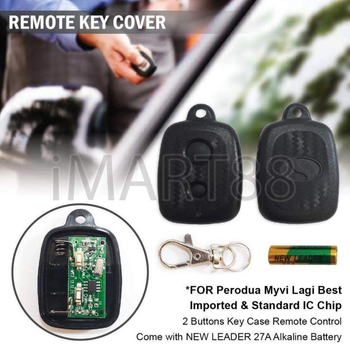 Perodua Myvi 2 BUTTONS REMOTE CONTROL COVER CASING BUTTON SHELL WITH ...