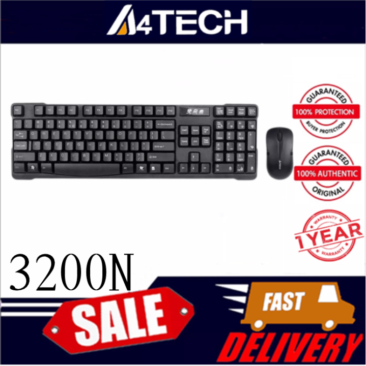 A4Tech 3200Nsub Office Wireless Mouse Keyboard Set | Lazada.co.th