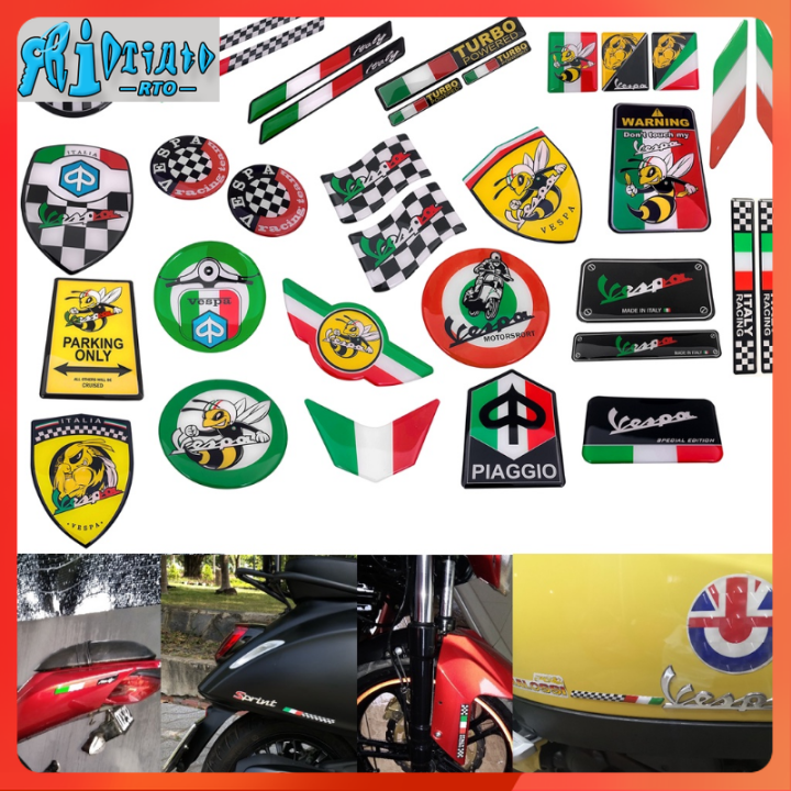 RTO 3D Motorcycle Decal Italy Stickers Replace Logo Sticker Case for ...