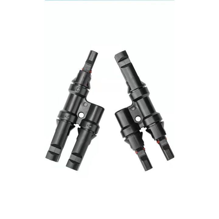 MC4 T adapter 3-way connector parallel branch 2 solar panel wire ...