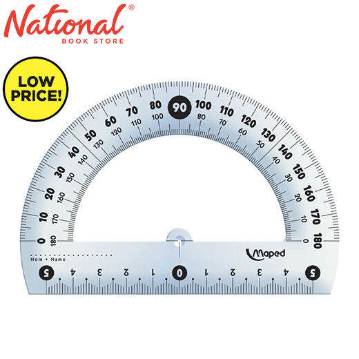 Maped Protractor Plastic 146134 12Cm 180Degree | Lazada PH