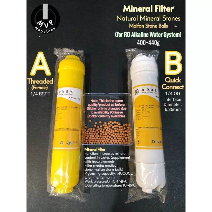 Mineral Filter Cartridge for RO System and Water Purifiers - Threaded ...