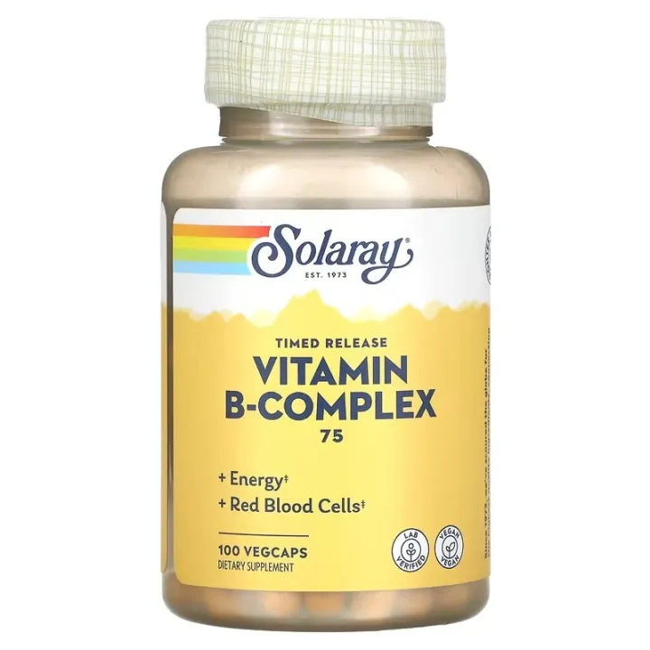 Solaray, B-Complex 75, Timed-Release, 100 VegCaps | Lazada PH