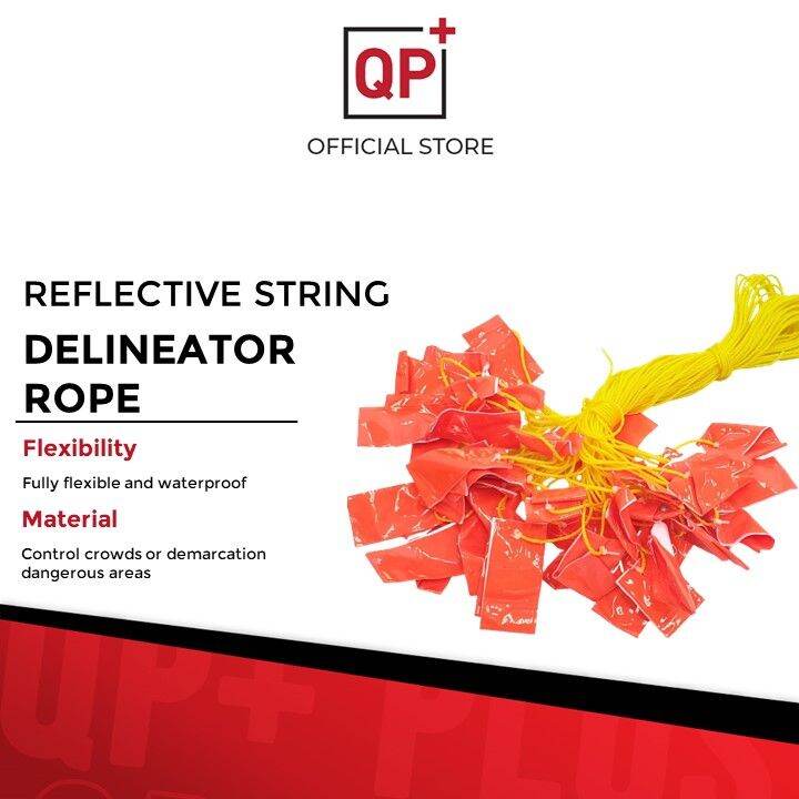 PVC REFLECTIVE DELINEATOR ROPE/DELINEATOR STRING (RED) & (GREEN) x 50m ...