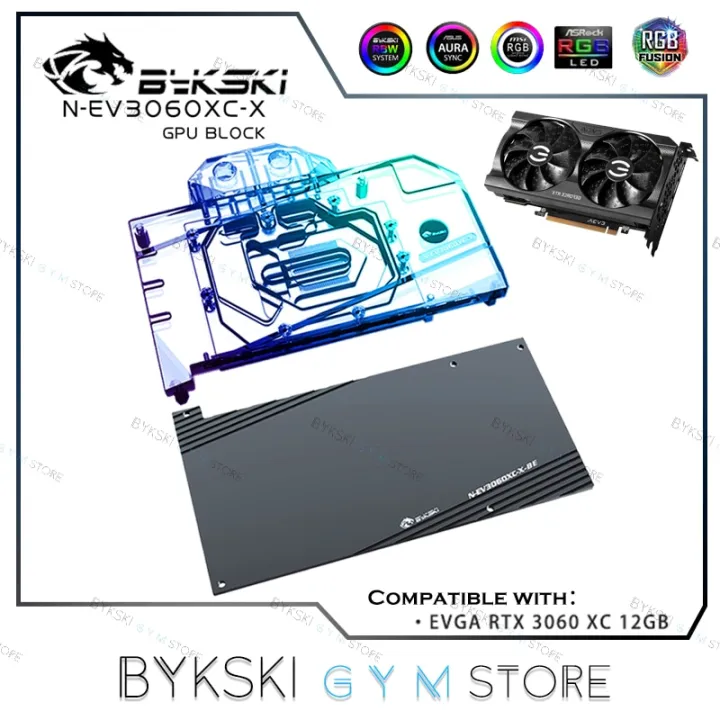 Bykski GPU Water Block for EVGA RTX 3060 XC 12GB Graphics Card with ...