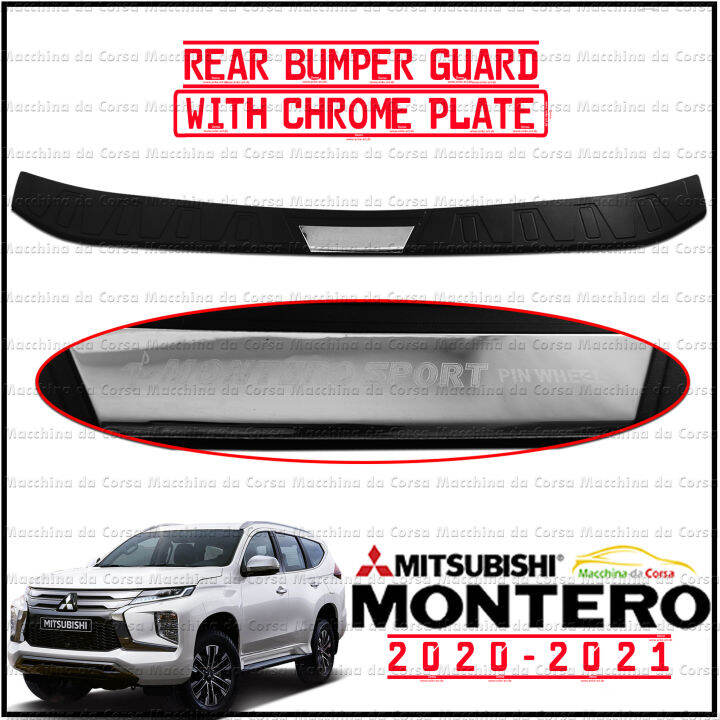 Mitsubishi Montero 2020-2021 Rear Bumper Guard (CHROME PLATED) 2nd ...