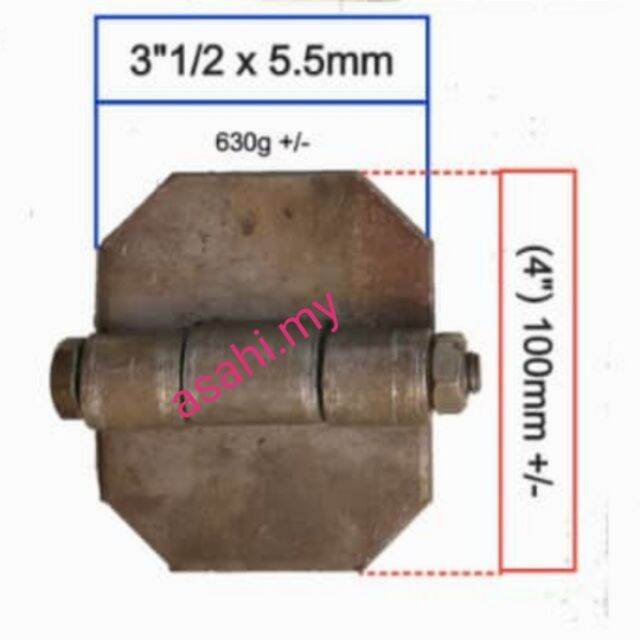 Welding Iron Hinges For Lorry 5.5mm / Engsel Besi Untuk Lori / heavy ...
