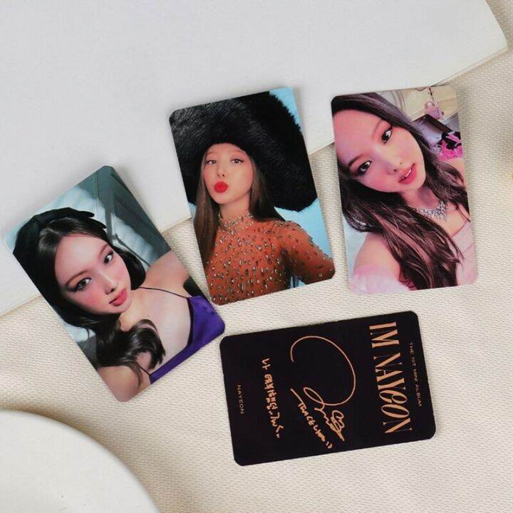 3PCS/Set KPOP TWICE New Album IM NAYEON Photo Cards HD Printed Photocard LOMO Card Poster For ...