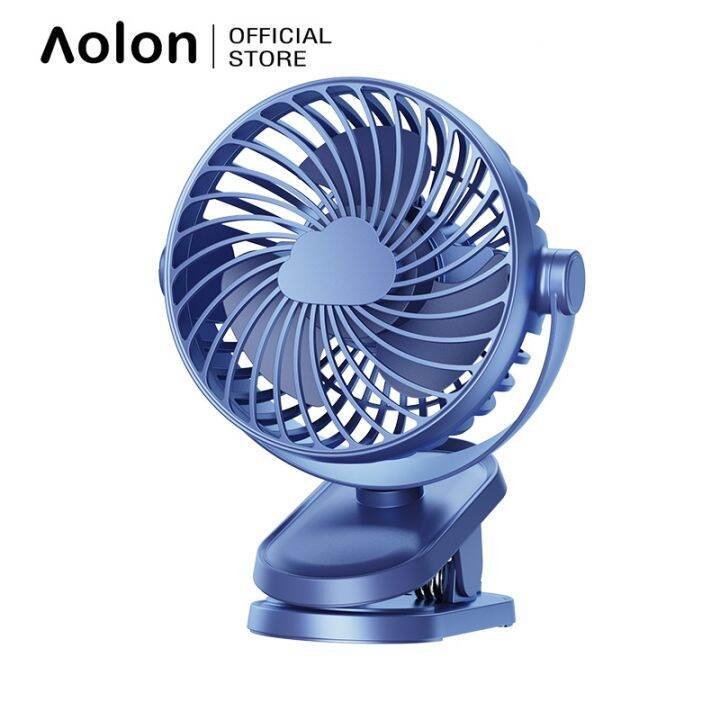 Aolon FS60 720° Portable Silent Desk Clip Fan USB Charging Clip Fan 3 ...