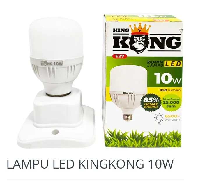 Paket 10 Lampu LED 10W KINGKONG + Bonus 1 | Lazada Indonesia