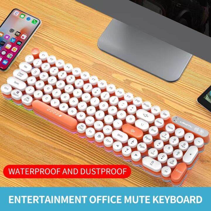 (THREE MODES WIRED+BLUETOOTH+WIRELESS USB) LANGTU FULL SIZE 102 KEYS ...