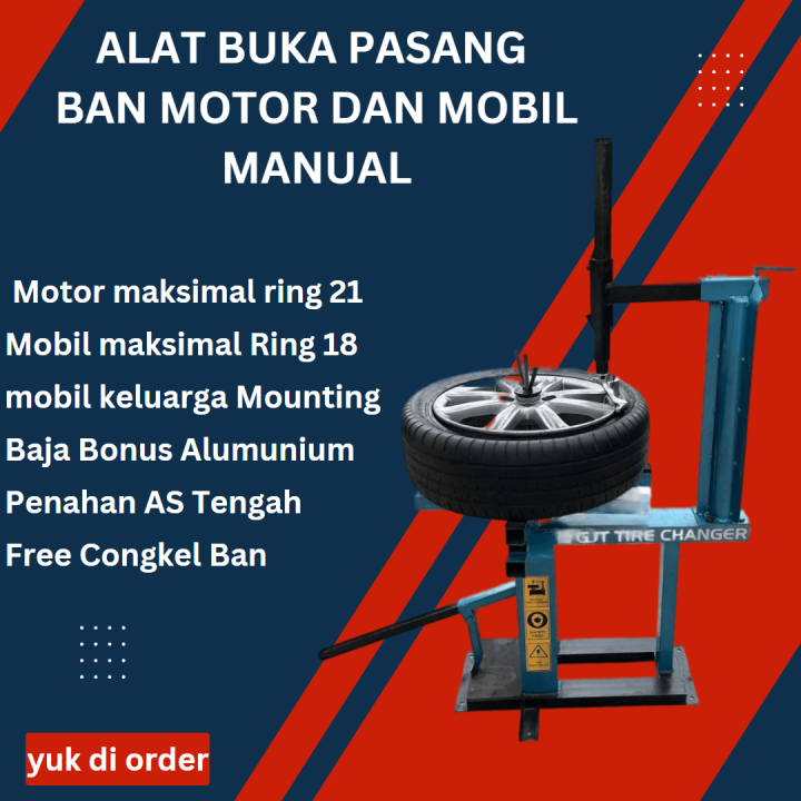 Alat Buka pasang ban motor dan mobil manual tyre changer | Lazada Indonesia