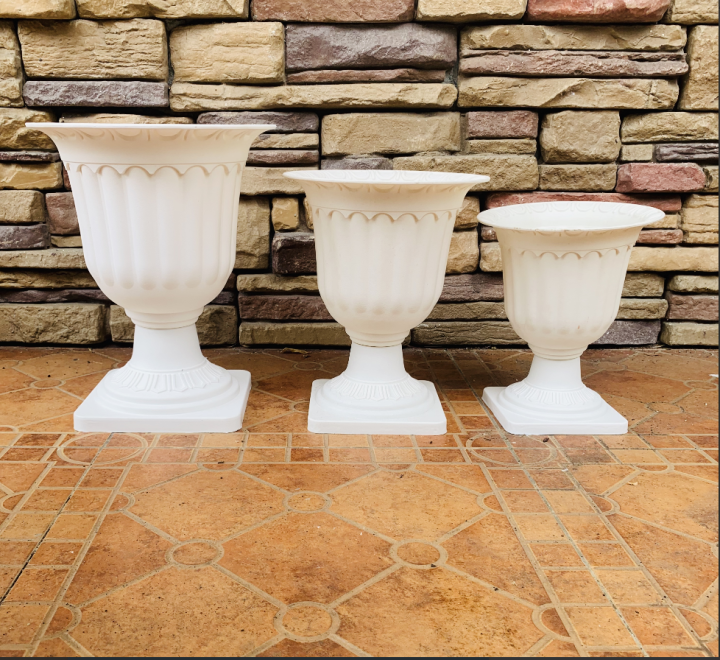 LACASA Large Modern Decorative Plastic Flower Pot for Garden Copa Vase ...