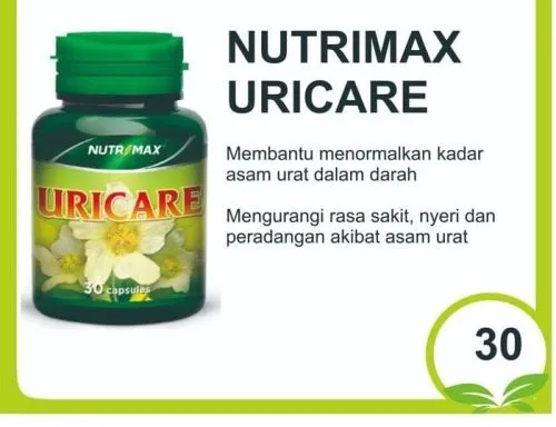 RH-NUTRIMAX URICARE 30 KAPSULE VITAMIN UNTUK ASAM URAT,REMATIK ORIGINAL ...