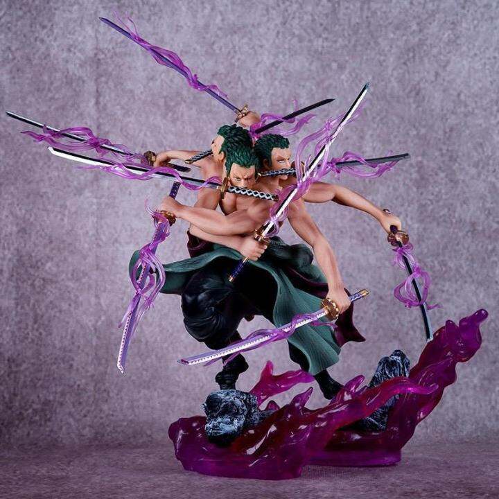 One piece roronoa zoro demon nine sword style ashura asura haki three ...