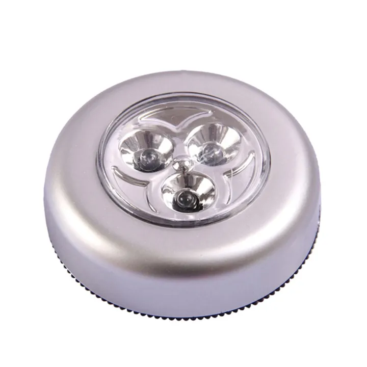 Portable Mini Round LED Bright Lights Touching Lamp Night Light Built ...