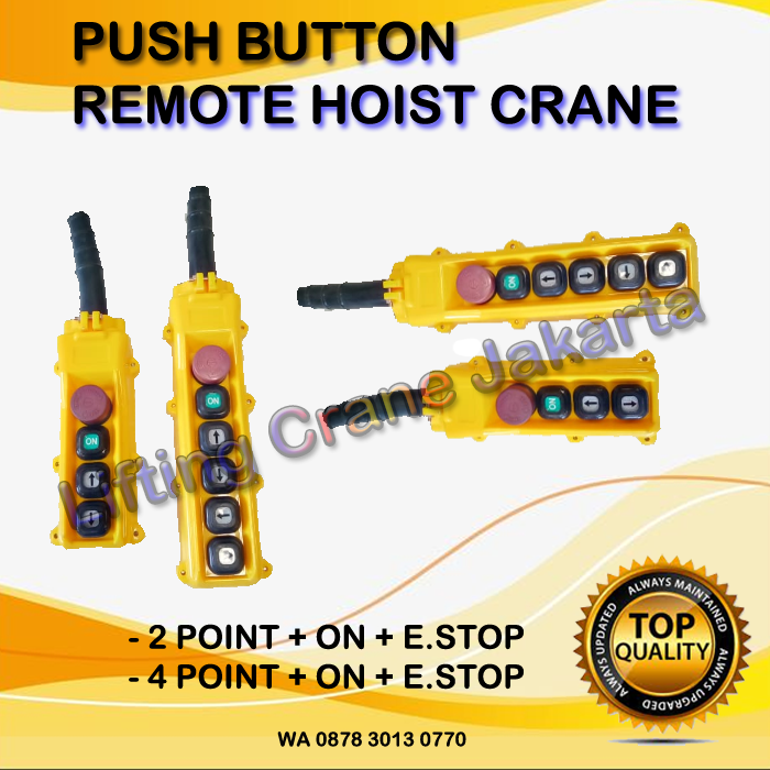 Remote Control Hoist Push Button Single Speed 2tombol 4tombol | Lazada ...